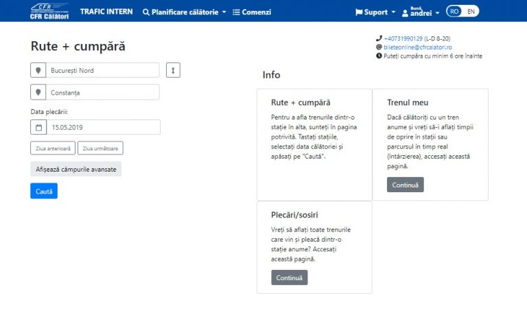 Cum cumpăr bilete de tren online