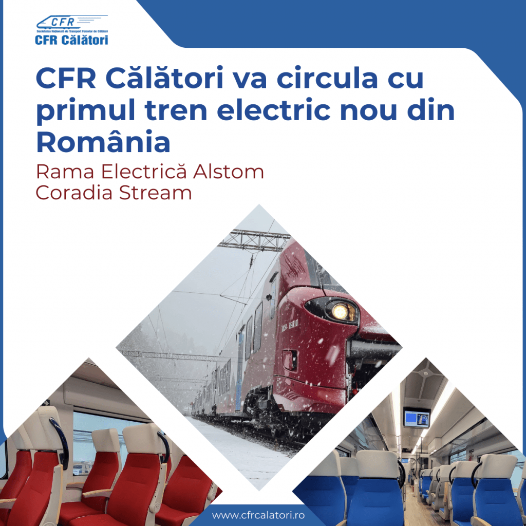 CFR Călători va circula din 20 noiembrie cu primul tren electric nou ...